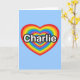 I love Charlie. I love you Charlie. Heart Card | Zazzle