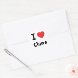 I love China Classic Round Sticker | Zazzle