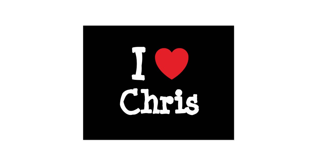 I love Chris heart custom personalized Postcard | Zazzle.com