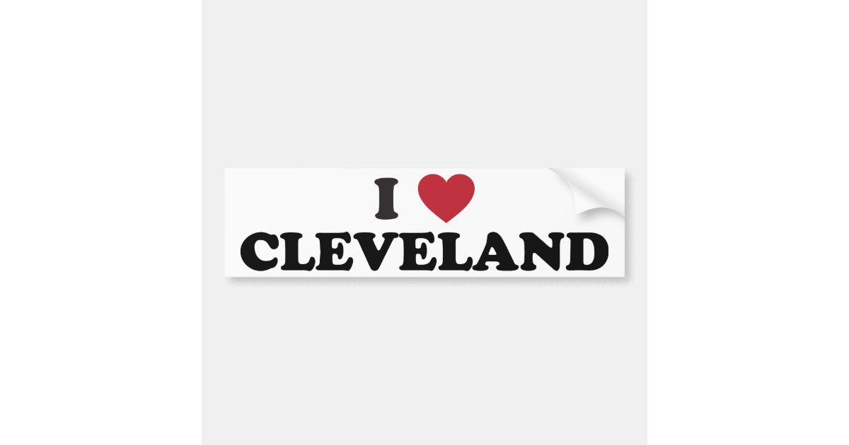 I Love Cleveland Ohio Bumper Sticker | Zazzle
