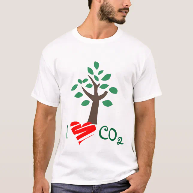 I Love CO2 carbon dioxide tree shirt global warm | Zazzle