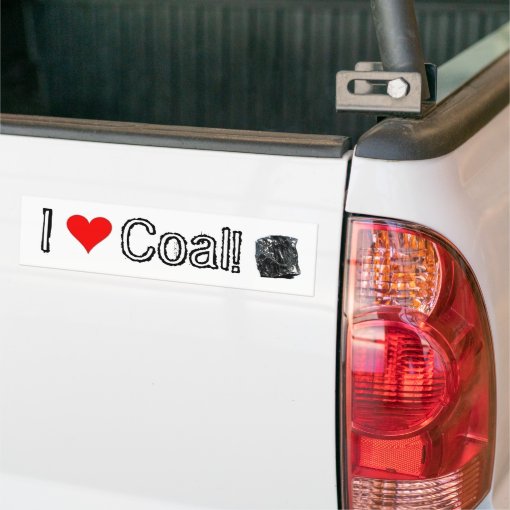 I Love Coal! - Coal supporter bumper sticker | Zazzle
