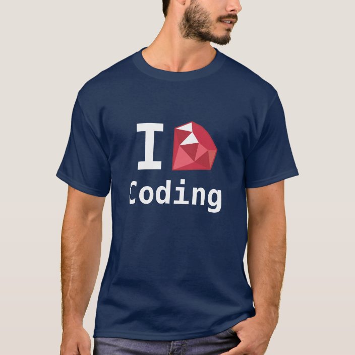I Love Coding With Ruby Geek Shirt | Zazzle.com