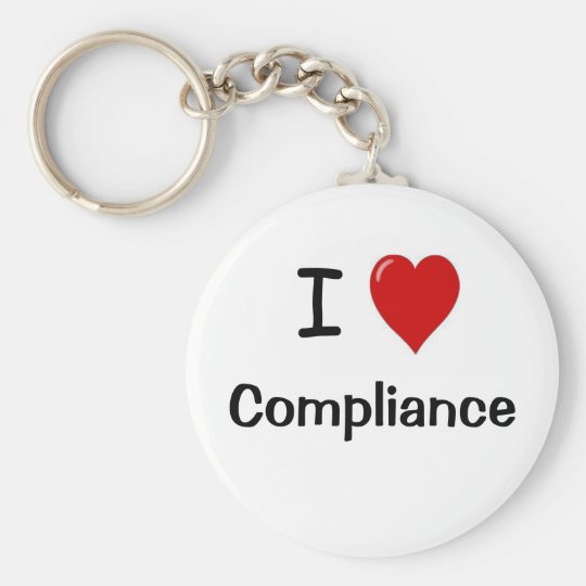 I Love Compliance I Heart Compliance Officer Keychain | Zazzle.com