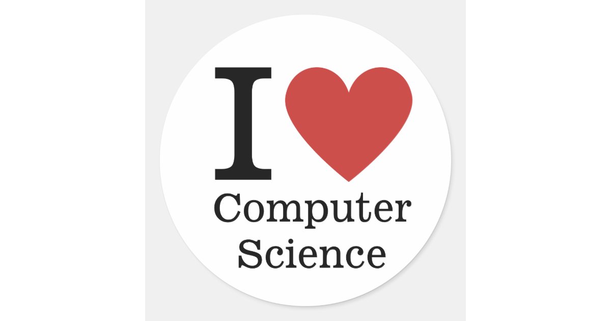 I ️ Love Computer Science STICKER | Zazzle