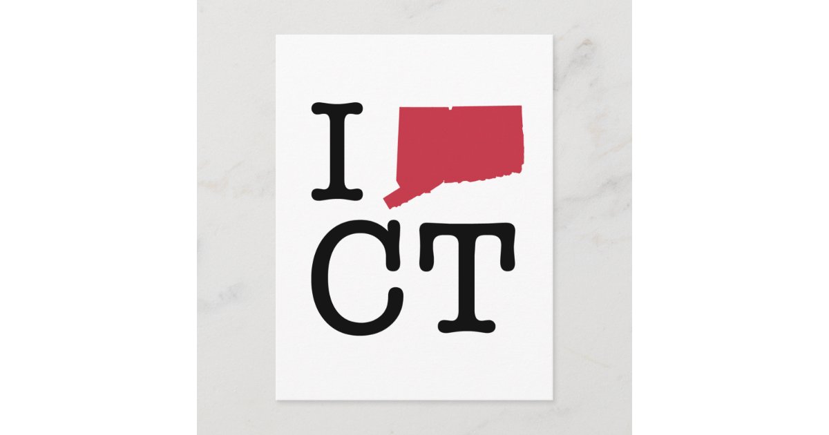 I Love Connecticut Postcard | Zazzle