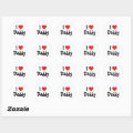 I Love Daddy Classic Round Sticker | Zazzle