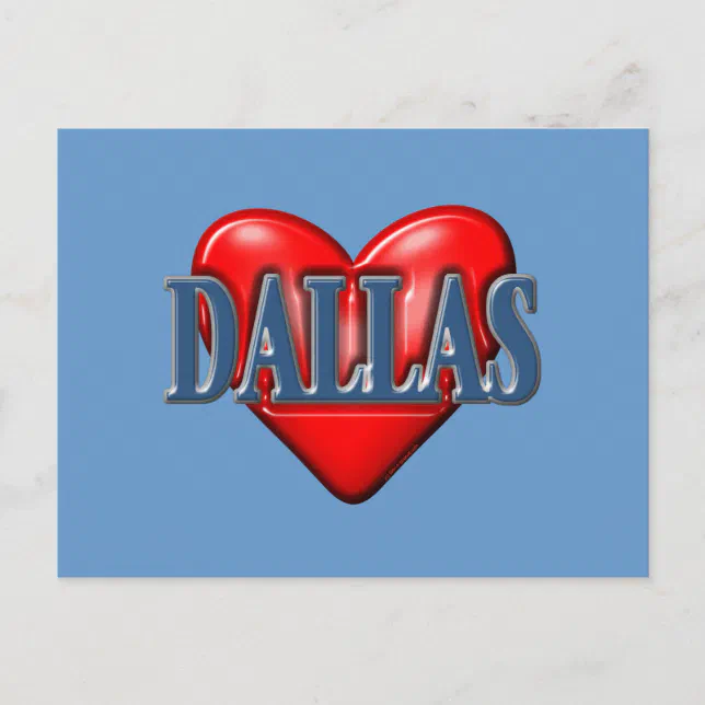 I love Dallas Texas Postcard | Zazzle
