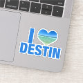 I Love Destin Florida Beach Sticker | Zazzle