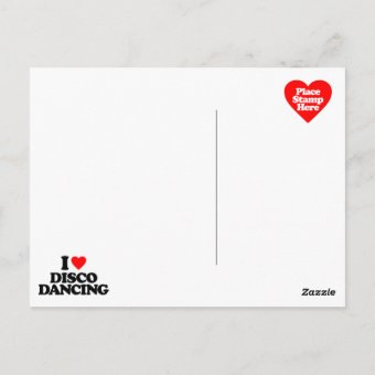 I LOVE DISCO DANCING POSTCARD | Zazzle