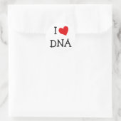 I Love DNA Classic Round Sticker | Zazzle
