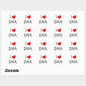 I Love DNA Classic Round Sticker | Zazzle