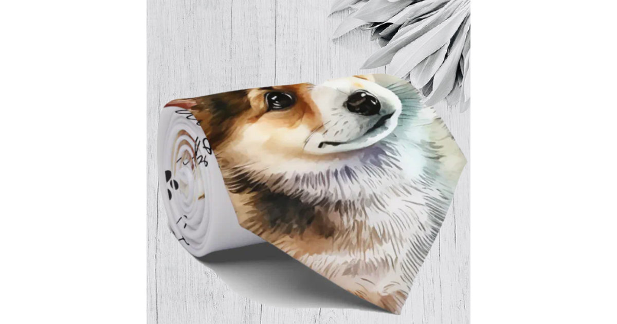 I Love Dogs Corgi Corgis Neck Tie | Zazzle