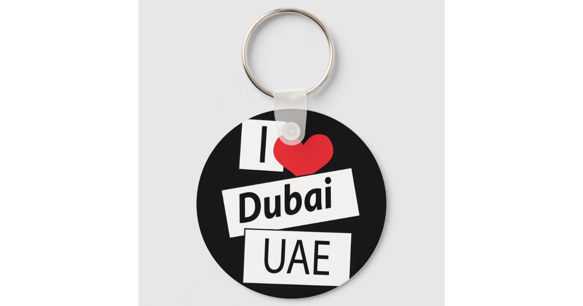 I Love Dubai UAE Keychain | Zazzle
