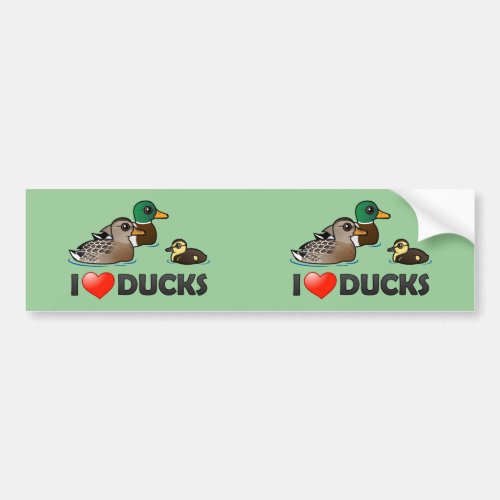 Cute I Love Ducks Gifts with Birdorable Mallard Family