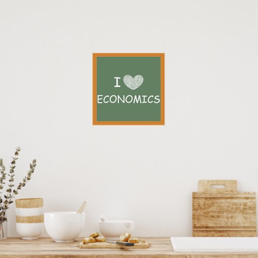 I Love Economics Poster | Zazzle