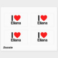 i love eliana rectangular sticker | Zazzle