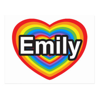 I Love Emily Postcards | Zazzle