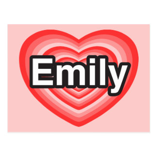I Love Emily Postcards | Zazzle