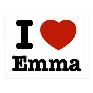I Love Emma Postcards | Zazzle