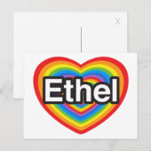 I love Ethel. I love you Ethel. Heart Postcard | Zazzle