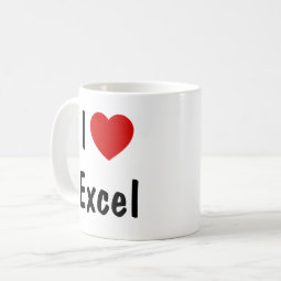 I Love Excel Coffee Mug | Zazzle