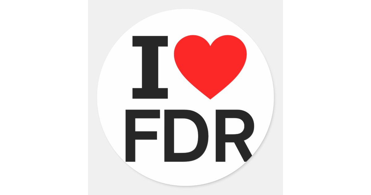 I Love FDR Classic Round Sticker | Zazzle