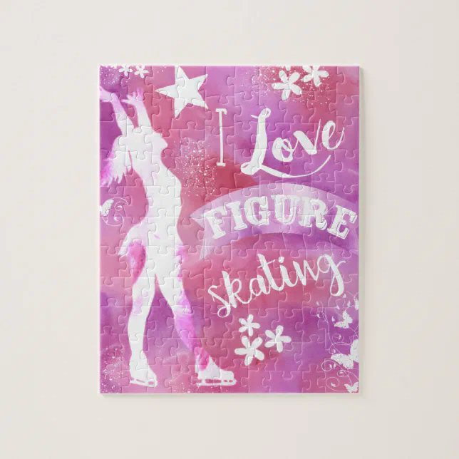 I Love Figure Skating.jpg Jigsaw Puzzle | Zazzle