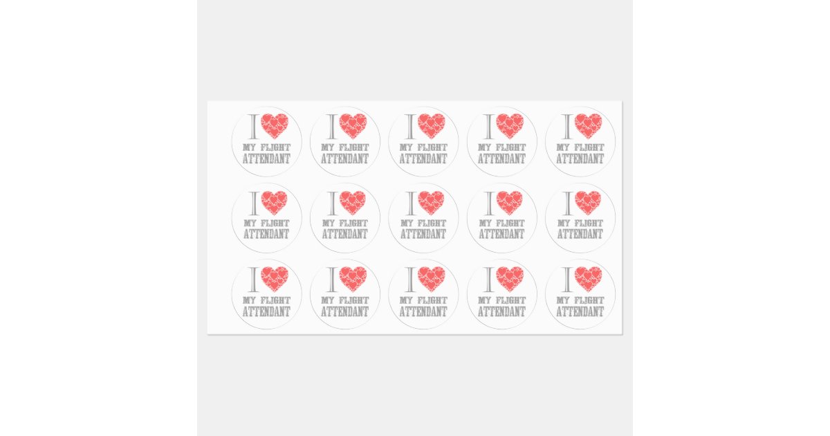 I love Flight Attendants Labels | Zazzle