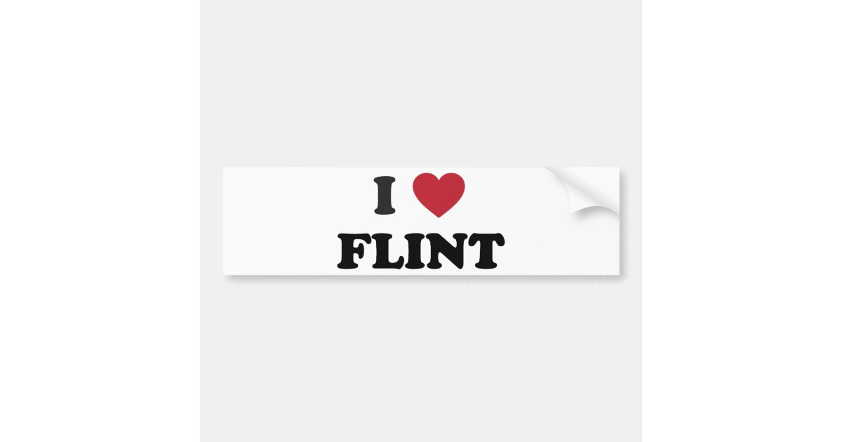 I love Flint Michigan Bumper Sticker | Zazzle