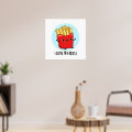 I Love Fry-Days Funny French Fries Pun Poster | Zazzle