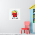 I Love Fry-Days Funny French Fries Pun Poster | Zazzle