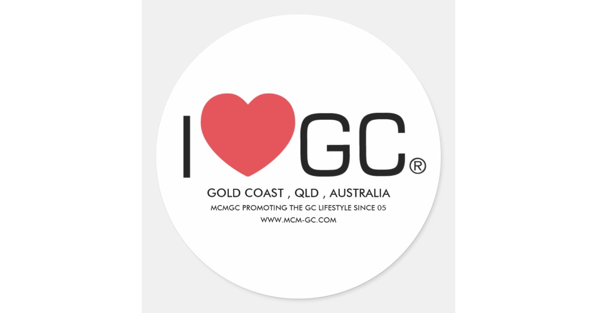 I love GC Classic Round Sticker | Zazzle