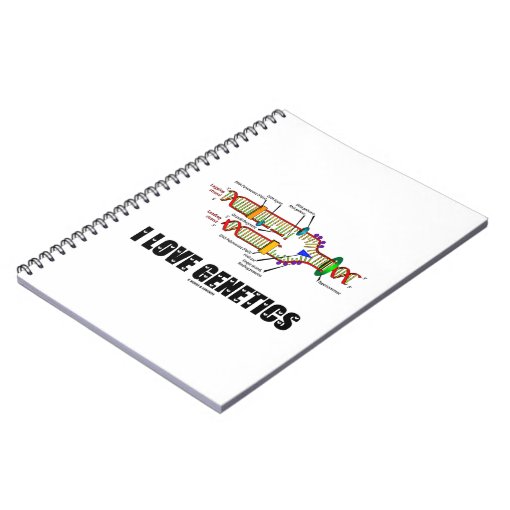I Love Genetics (DNA Replication) Notebook | Zazzle