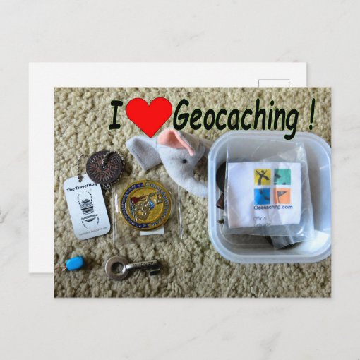 I Love Geocaching postcard: Open Cache Postcard | Zazzle