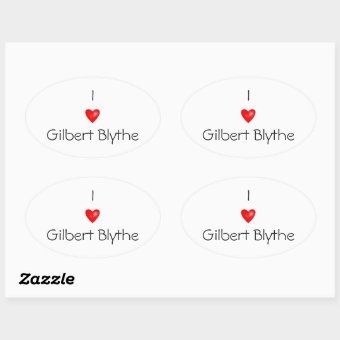 I love Gilbert Blythe car sticker | Zazzle