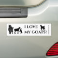 I love Goat GYG Bumper Sticker | Zazzle