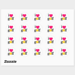 I love golf classic round sticker | Zazzle