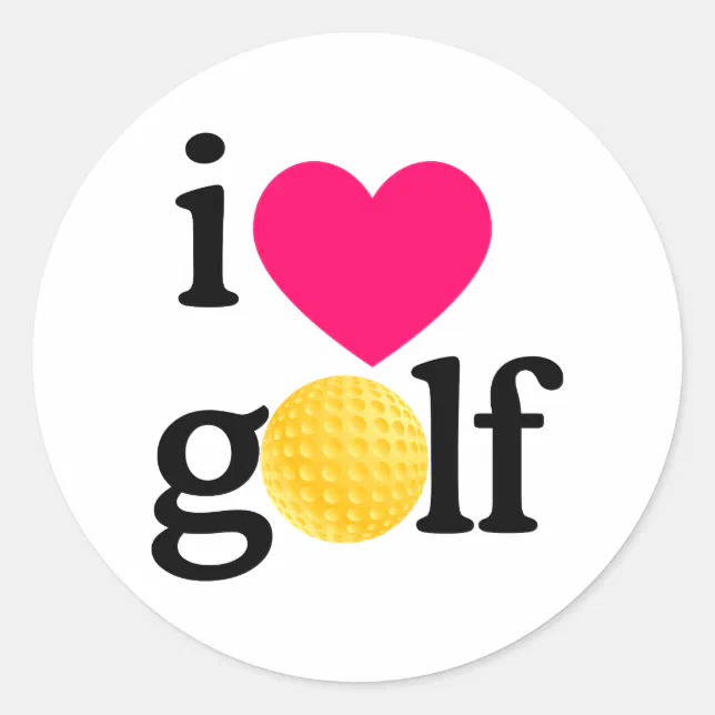 I love golf classic round sticker | Zazzle