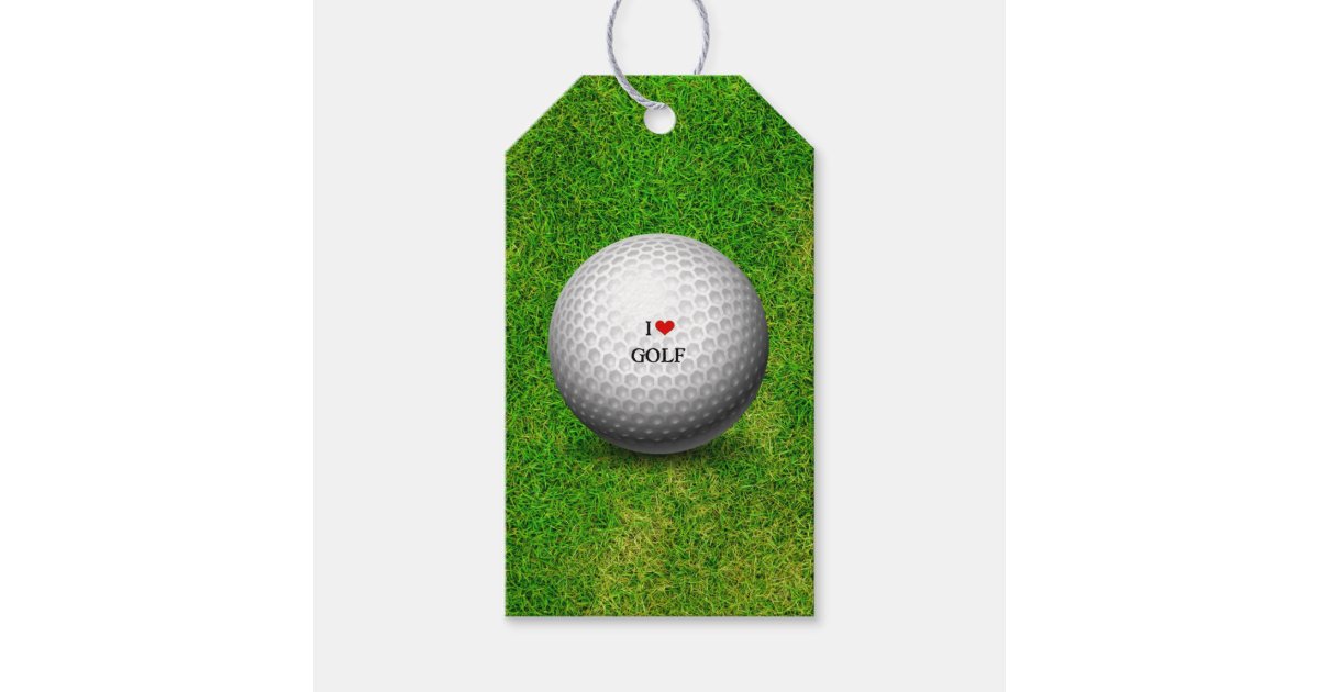 I Love Golf Gift Tags | Zazzle