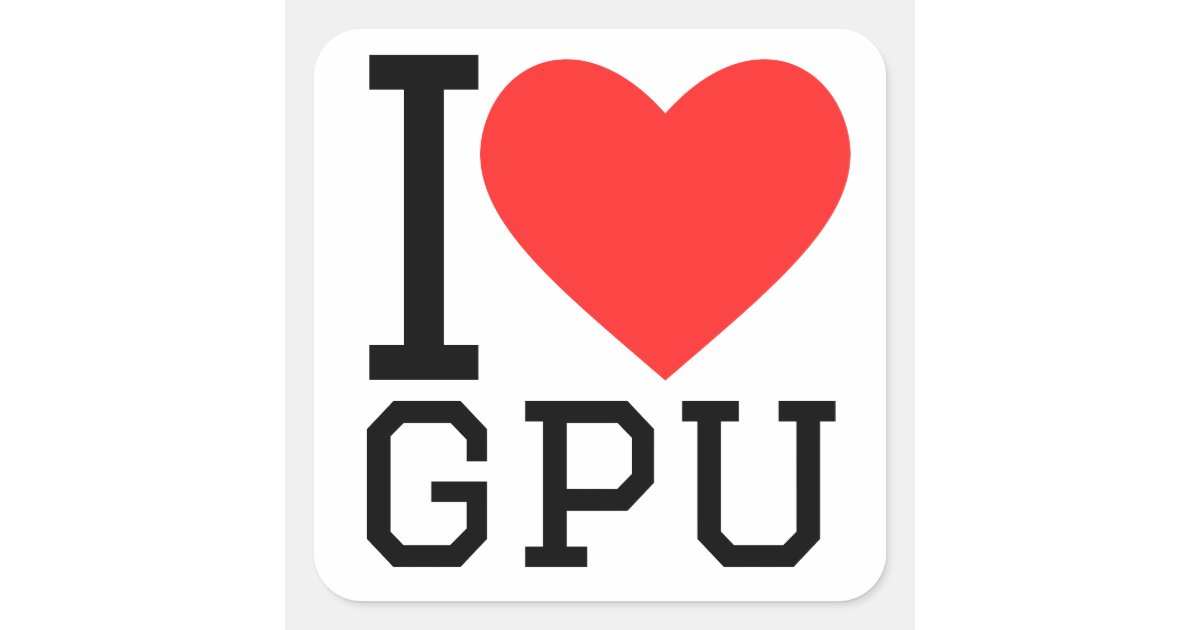 I love gpu square sticker | Zazzle