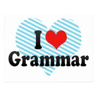 I Love Grammar Cards | Zazzle