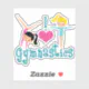 I Love Gymnastics Sticker | Zazzle