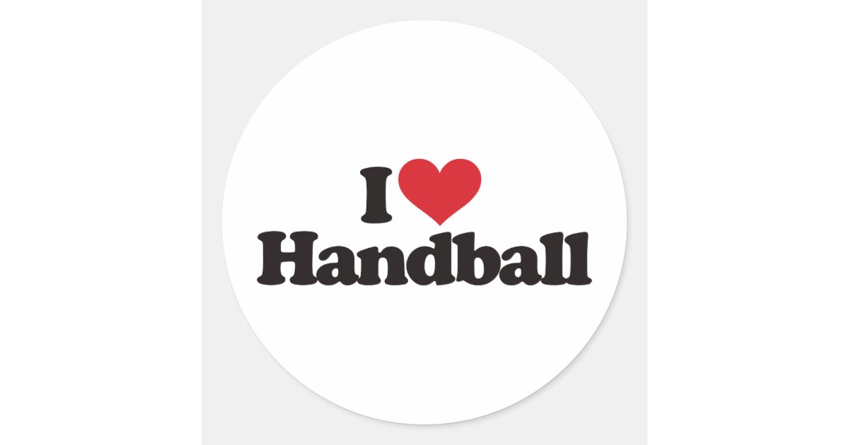 I Love Handball Classic Round Sticker | Zazzle