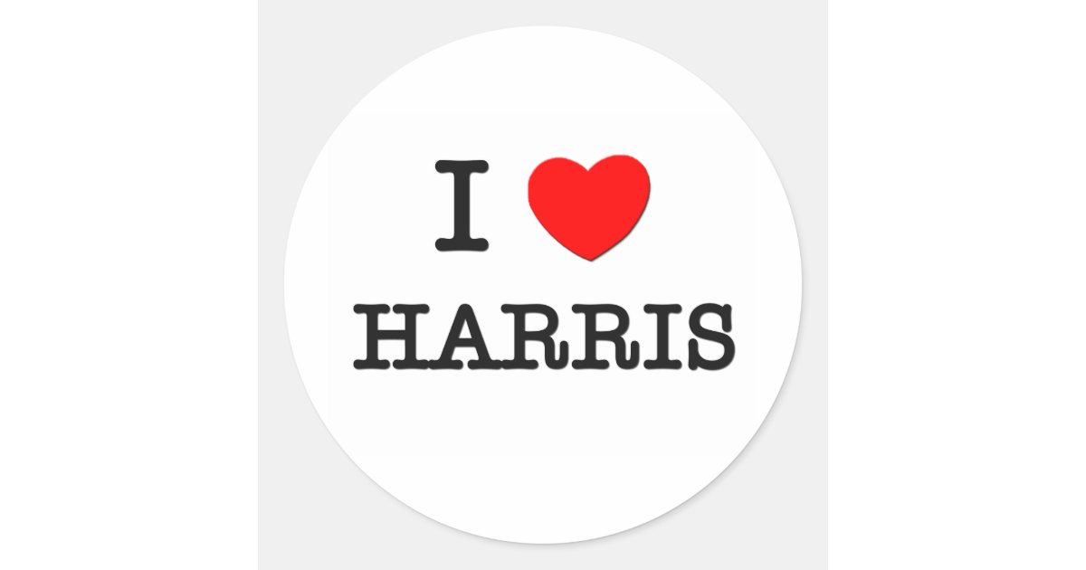 I Love Harris Classic Round Sticker | Zazzle