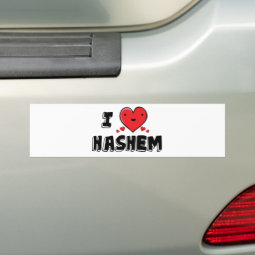 I Love Hashem Bumper Sticker | Zazzle