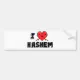 I Love Hashem Bumper Sticker | Zazzle