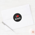 I Love (Heart) Allah Classic Round Sticker | Zazzle