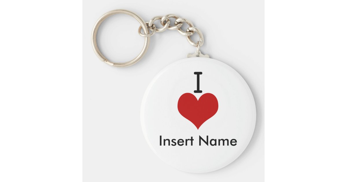 I Love (heart) Keychain | Zazzle