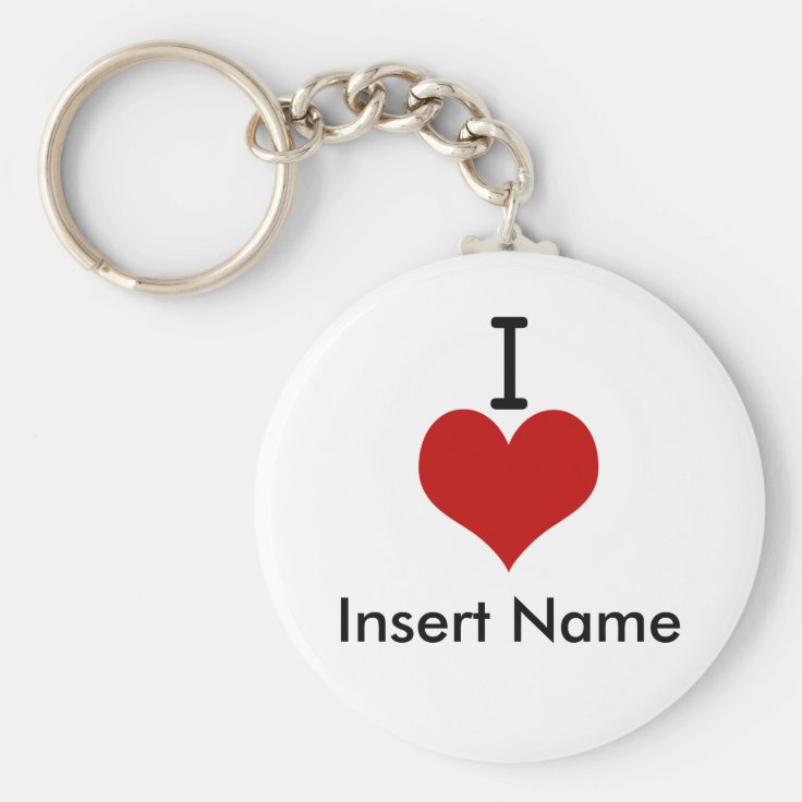 I Love (heart) Keychain | Zazzle